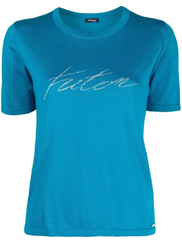 Kiton Jacquard Logo T-shirt