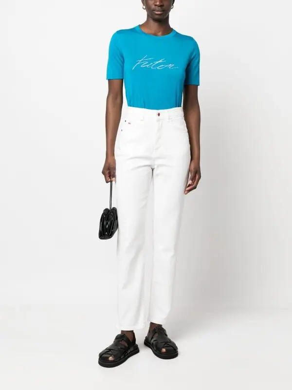 Kiton Jacquard Logo T-shirt