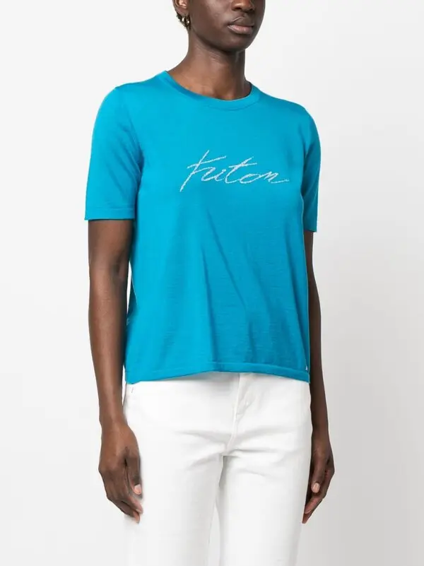 Kiton Jacquard Logo T-shirt