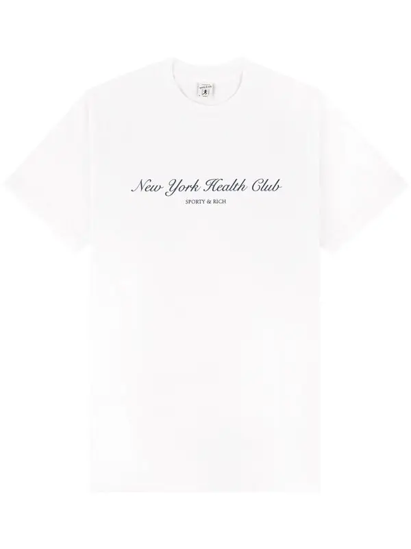 SPORTY & RICH Ny Health Club Cotton T-shirt - White