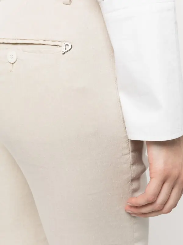 DONDUP Slim Cropped Trousers - Neutrals