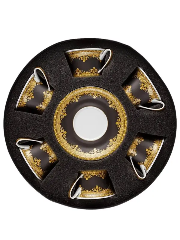 Versace X Rosenthal I Love Baroque Tea Cups - Black