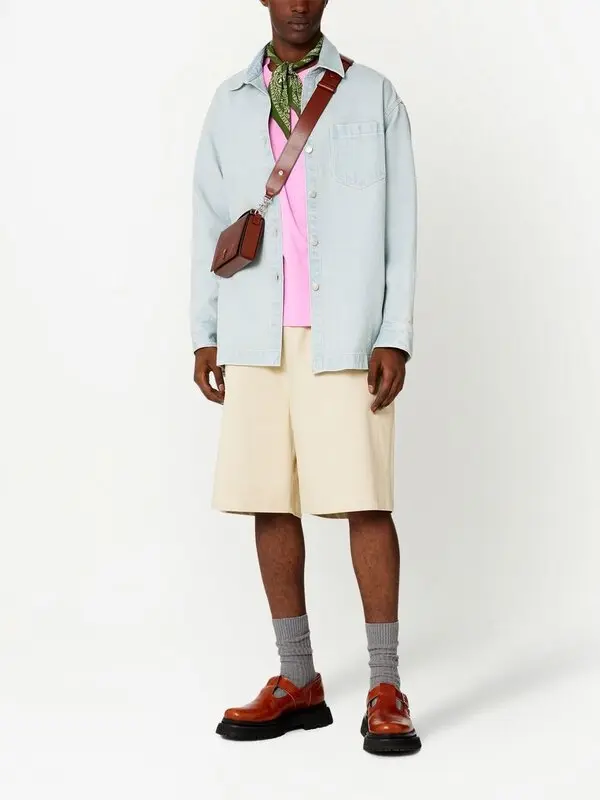 AMI Paris Cotton Chino Shorts - Neutrals