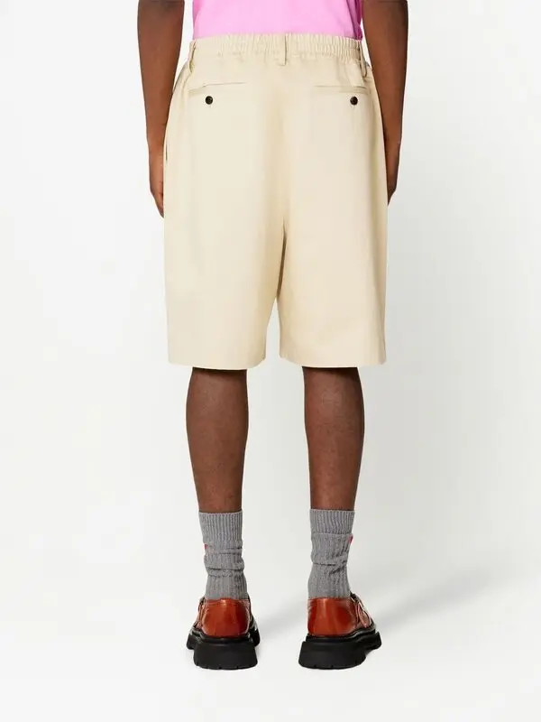 AMI Paris Cotton Chino Shorts - Neutrals