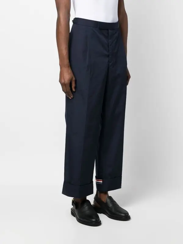 Thom Browne Rwb-stripe Tailored Trousers - Blue