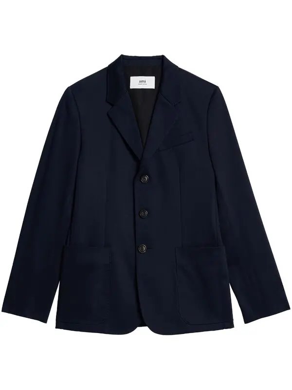 AMI Paris Single-breasted Cotton Blazer