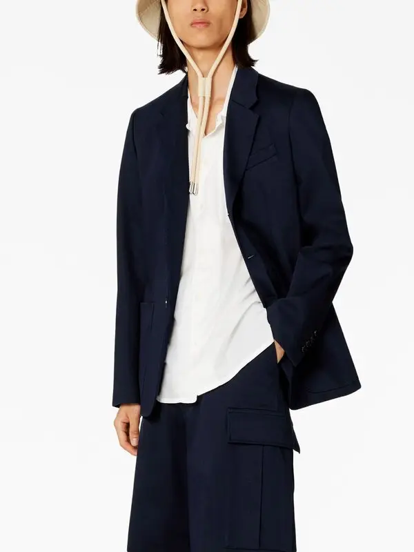 AMI Paris Single-breasted Cotton Blazer