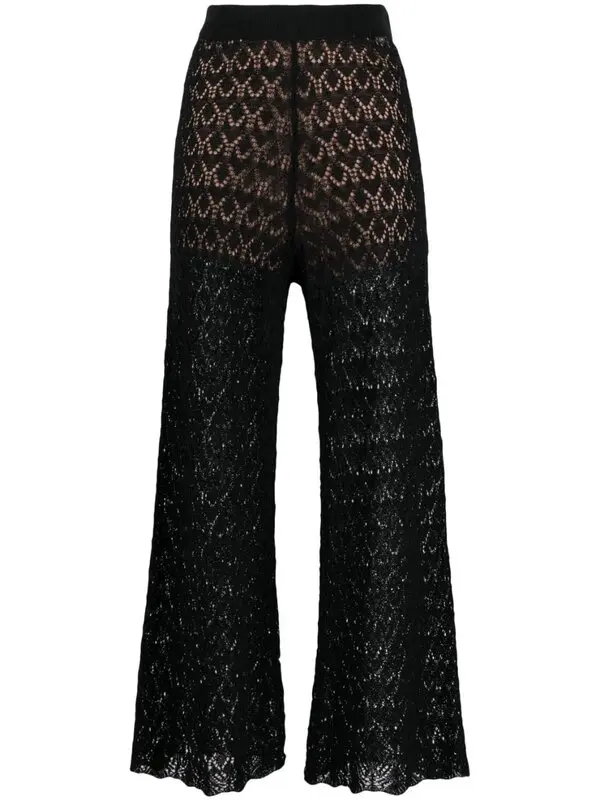 Liu Jo Open-knit Flared Trousers