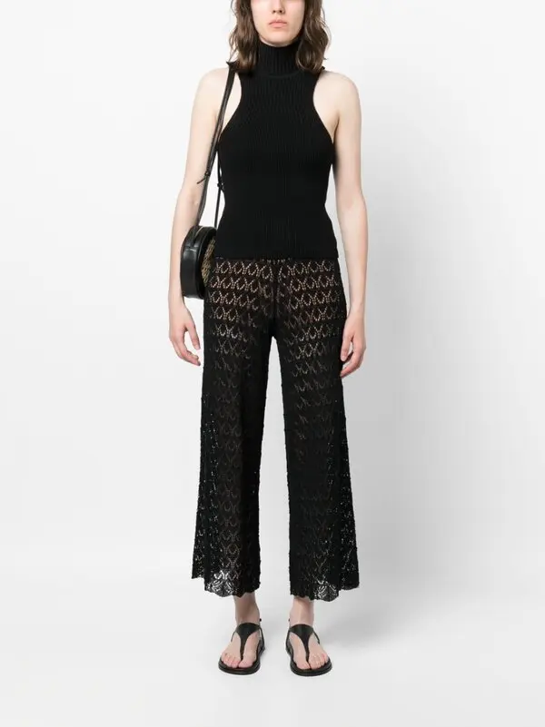 Liu Jo Open-knit Flared Trousers