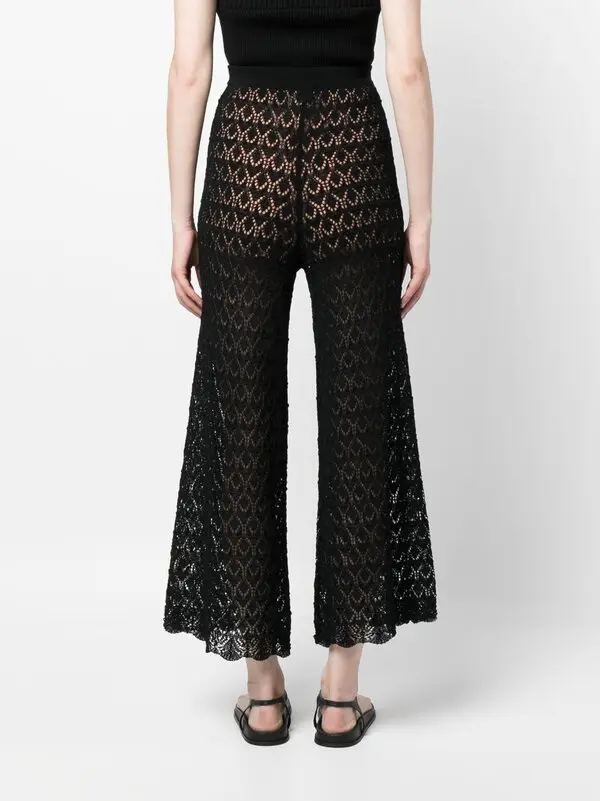 Liu Jo Open-knit Flared Trousers