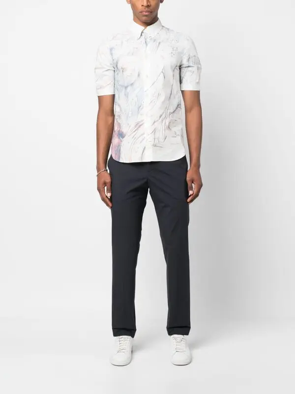 PT TORINO Straight-leg Tailored Trousers - Black