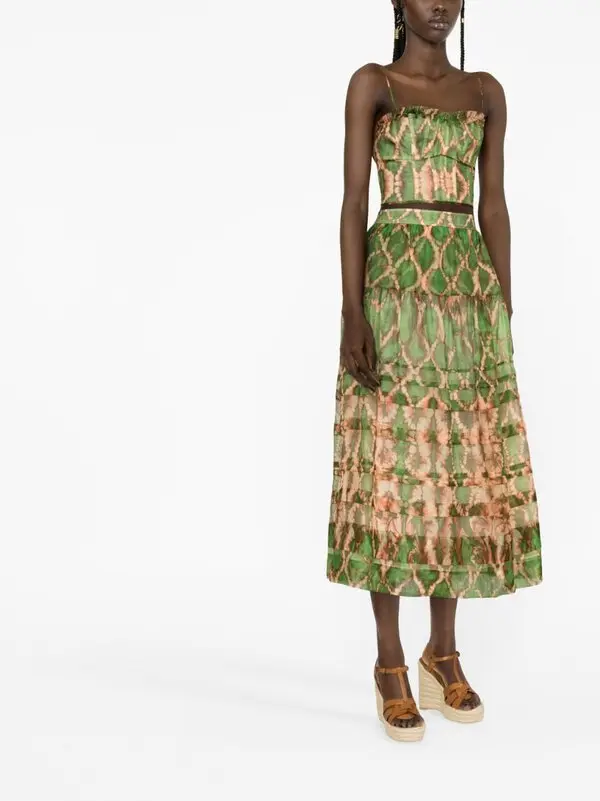 Ulla Johnson Dimitria Tiered Midi Skirt