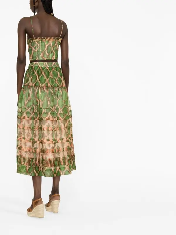 Ulla Johnson Dimitria Tiered Midi Skirt