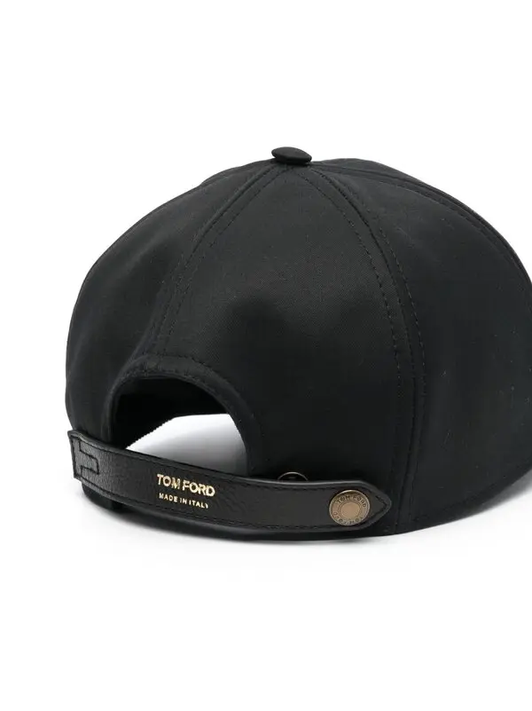 TOM FORD Embroidered-logo Cotton Cap - Black