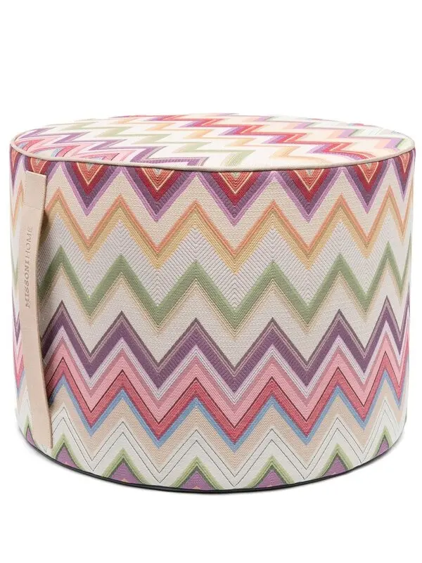 Missoni Zigzag-pattern Foot Stool - Green