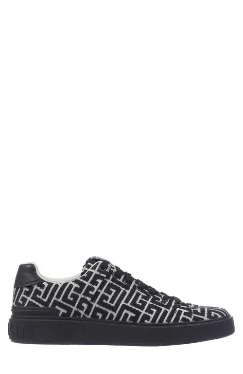 Balmain B-court Monogram Low-top Sneakers