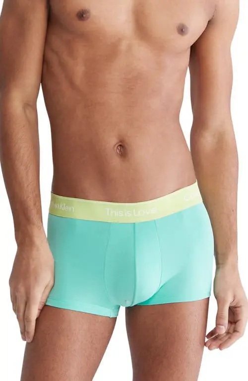 Calvin Klein This Is Love Micro Low Rise Trunks - 9t7 Aqua Green