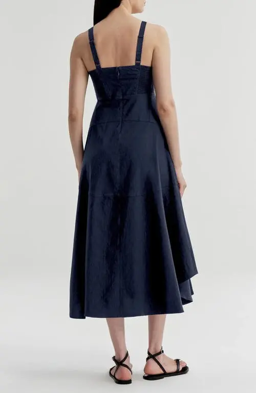 A.L.C. Harlow Linen Blend Dress - Navy