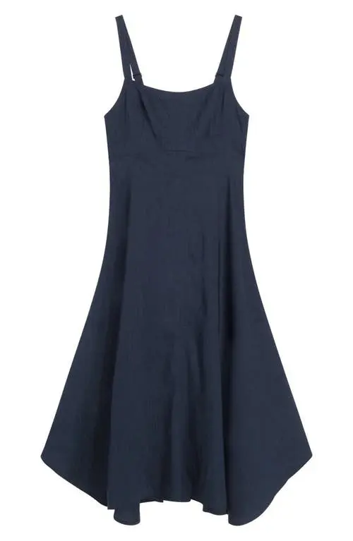 A.L.C. Harlow Linen Blend Dress - Navy