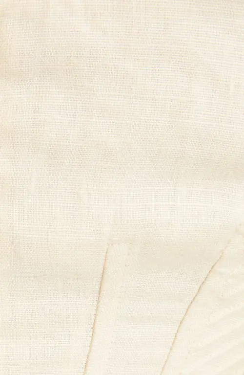 Chloé Vertical Dart Linen Midi Dress