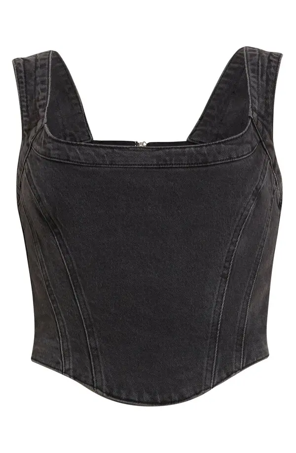 ALLSAINTS Charli Denim Corset Top