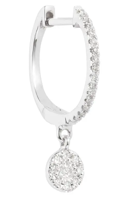 Meira T 14k Gold Diamond Drop Huggie Earrings