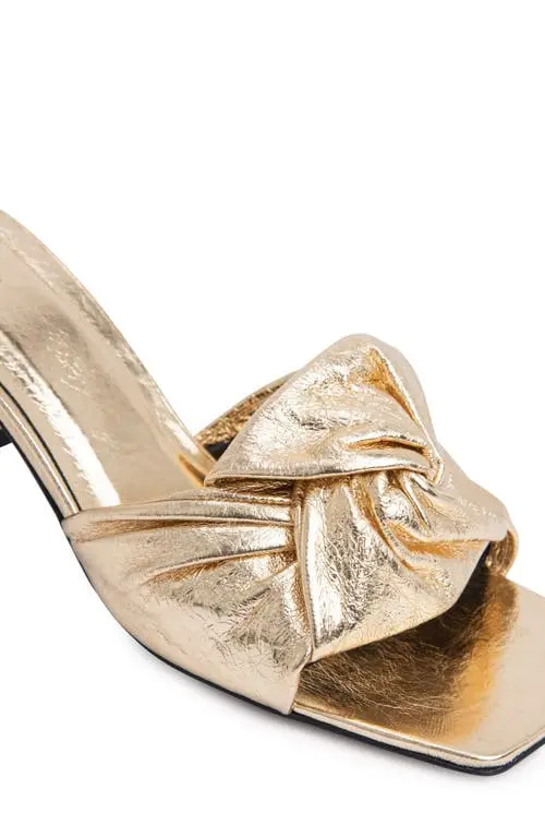 By Far Lamar Metallic Square Toe Sandal