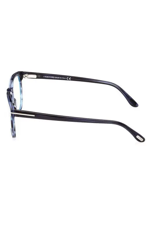 TOM FORD 53mm Square Blue Light Blocking Eyeglasses - Blue/other