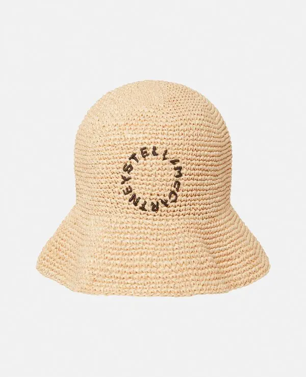 Stella Mccartney Logo Bucket Hat - Raffia | Editorialist display picture 1