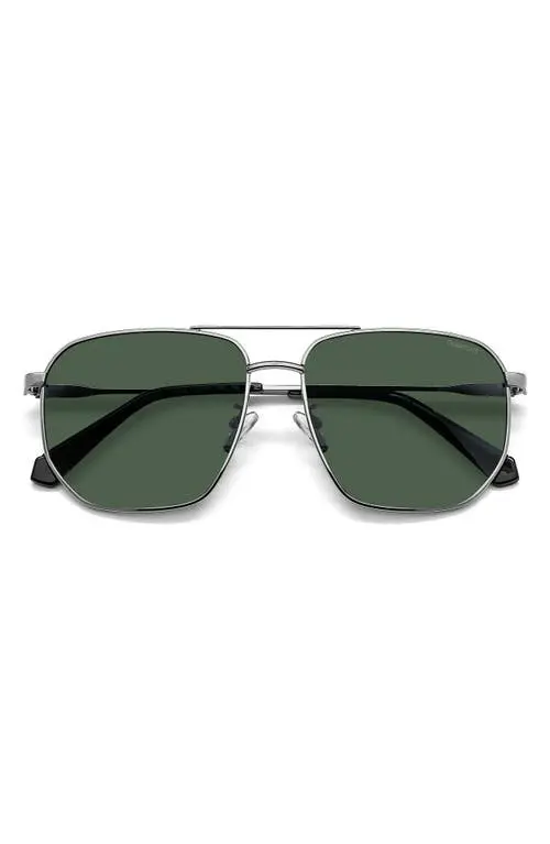 POLAROID 59mm Polarized Sunglasses - Ruthenium/green Polarized