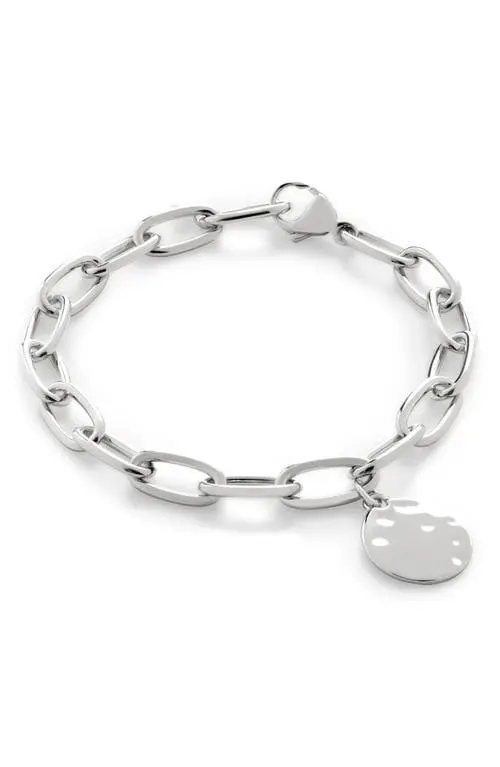 Monica Vinader Id Oval Charm Chain Bracelet - Sterling Silver