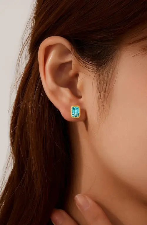 Lafonn Lab Created Sapphire Stud Earrings - Blue