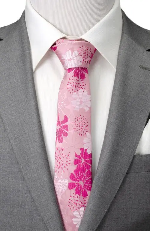 CUFFLINKS, INC. Floral Silk Jacquard Neck Tie - Pink