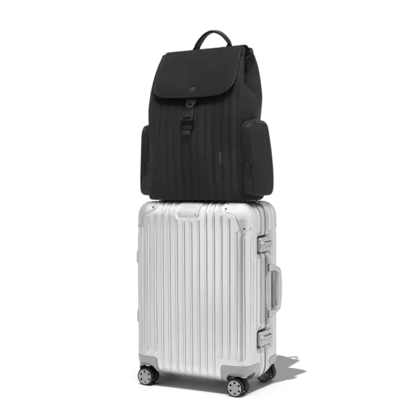 Rimowa Never Still Canvas Flap Backpack - Black | Editorialist
