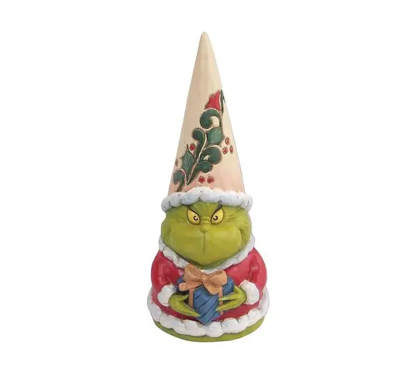 JIM SHORE Enesco Grinch Grinch Gnome Holdin G Present - One-color