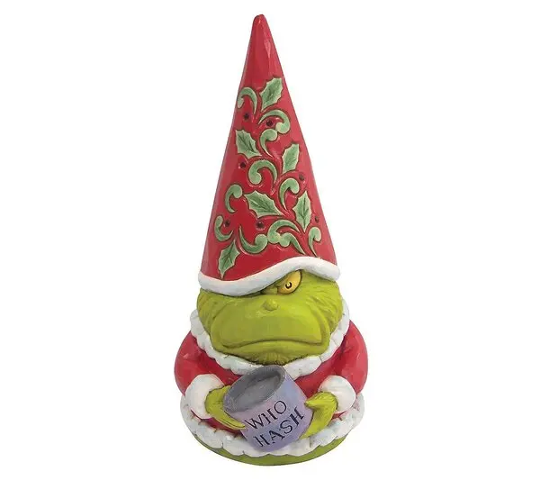 JIM SHORE Enesco Grinch Grinch Gnome With W O Hash - One-color