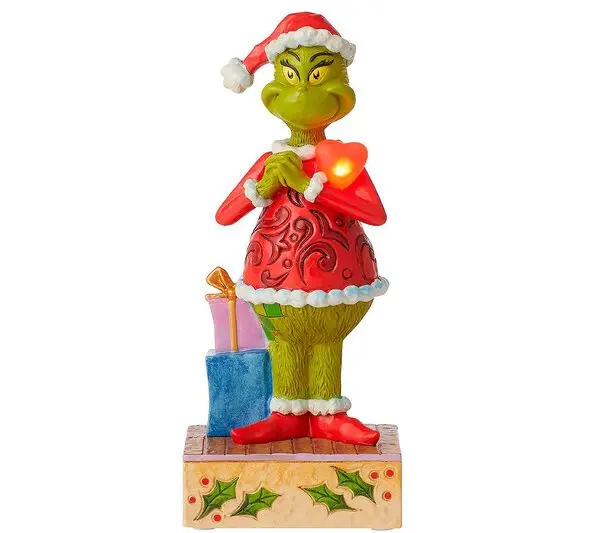 JIM SHORE Enesco Grinch Grinch With Large Re D Heart - One-color