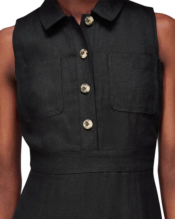 Whistles Molly Linen Shirt Dress