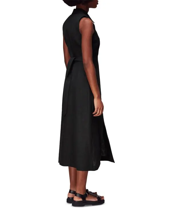 Whistles Molly Linen Shirt Dress