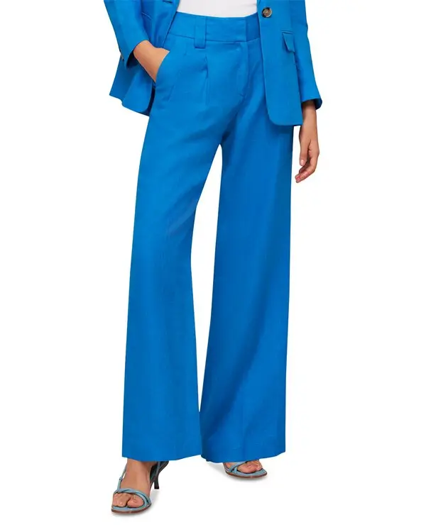 Whistles Leonie Straight Leg Linen Pants