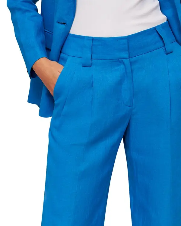 Whistles Leonie Straight Leg Linen Pants