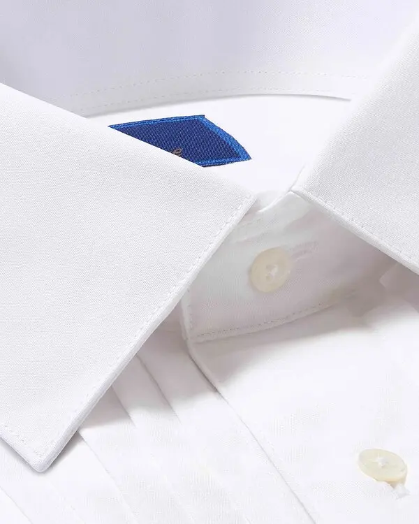 David Donahue Trim Fit 18 Pleated Bib Front Formal Shirt