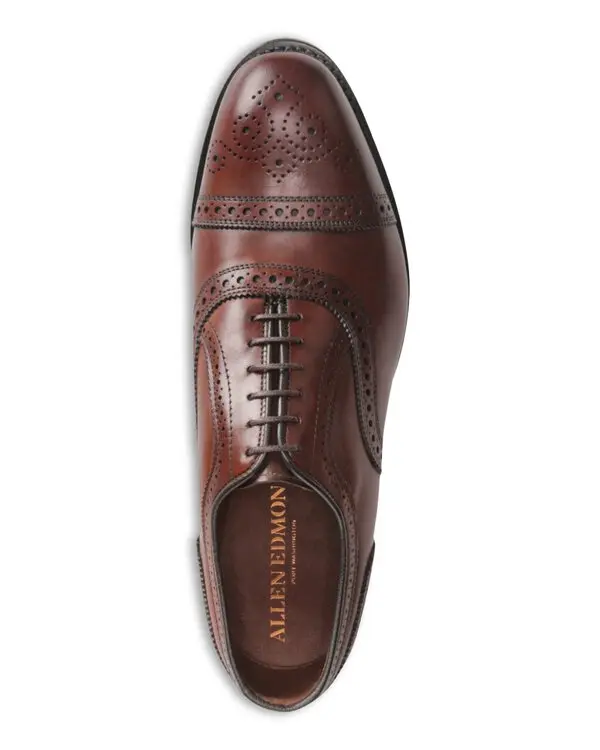 Allen Edmonds Strand Cap-toe Leather Dress Shoes - Dark Chili