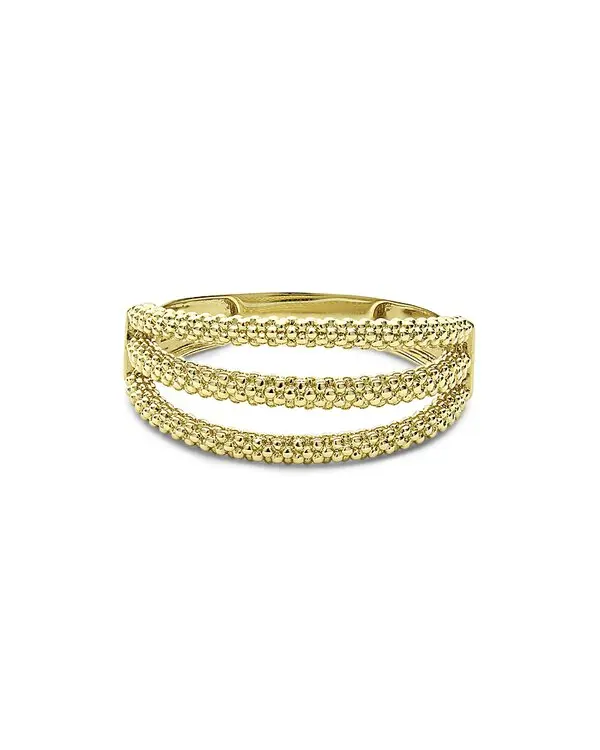 Lagos 18k Signature Caviar Ring - Gold