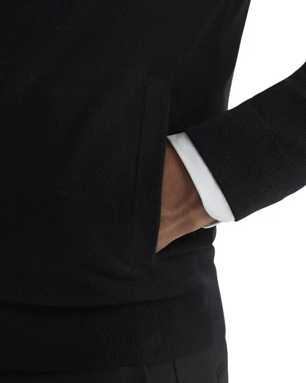 REISS Hampshire Long Sleeve Merino Full Zip Sweater