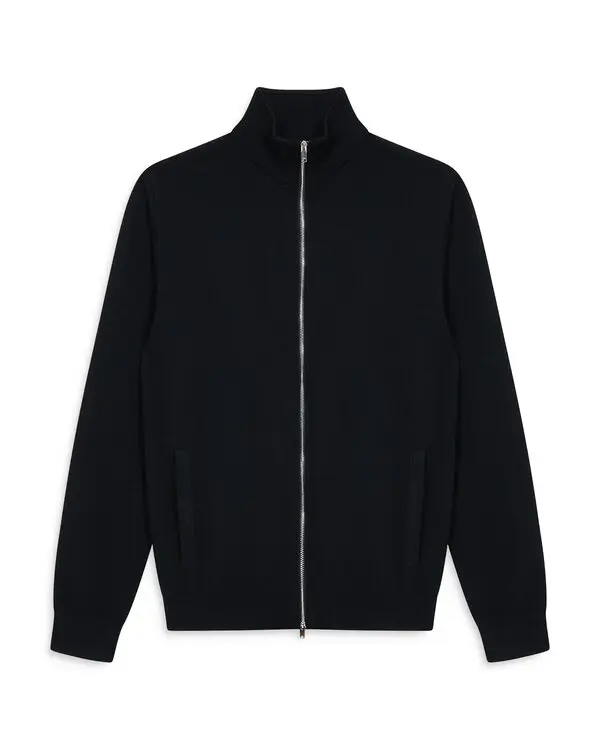 REISS Hampshire Long Sleeve Merino Full Zip Sweater