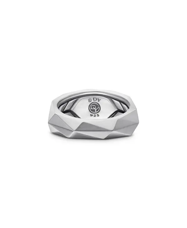 David Yurman Faceted Diamond Pave Ring - Silver
