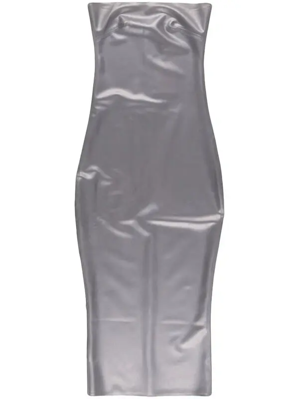 grey latex dress AUREA
