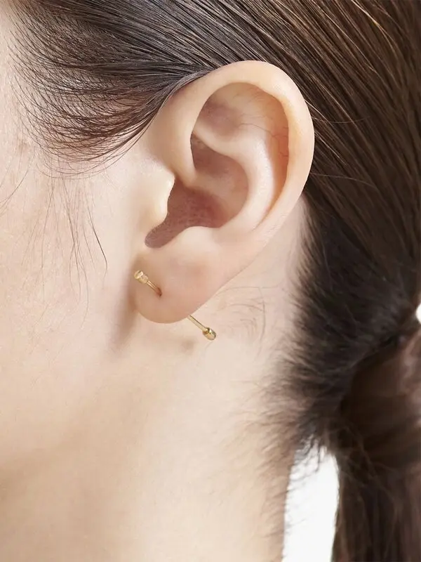 Shihara 18kt Yellow Twist Pin Earring