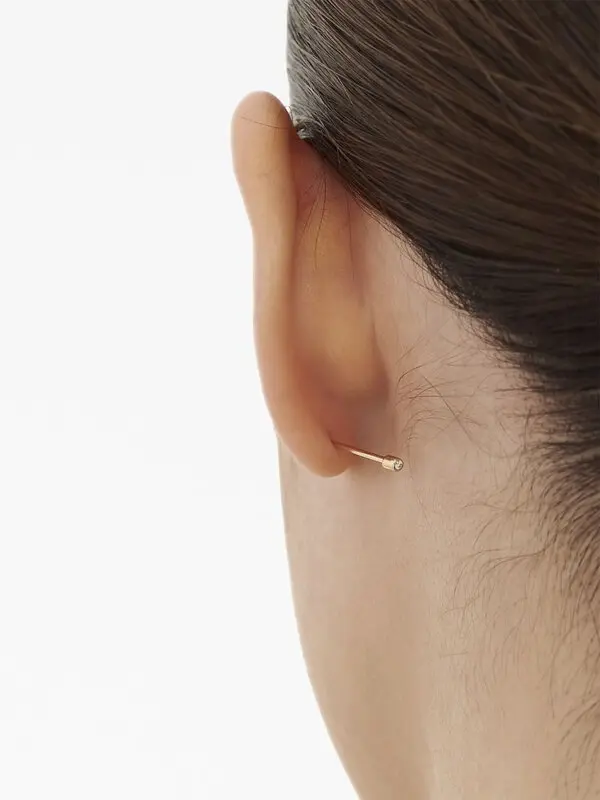 Shihara 18kt Yellow Twist Pin 03 Earring